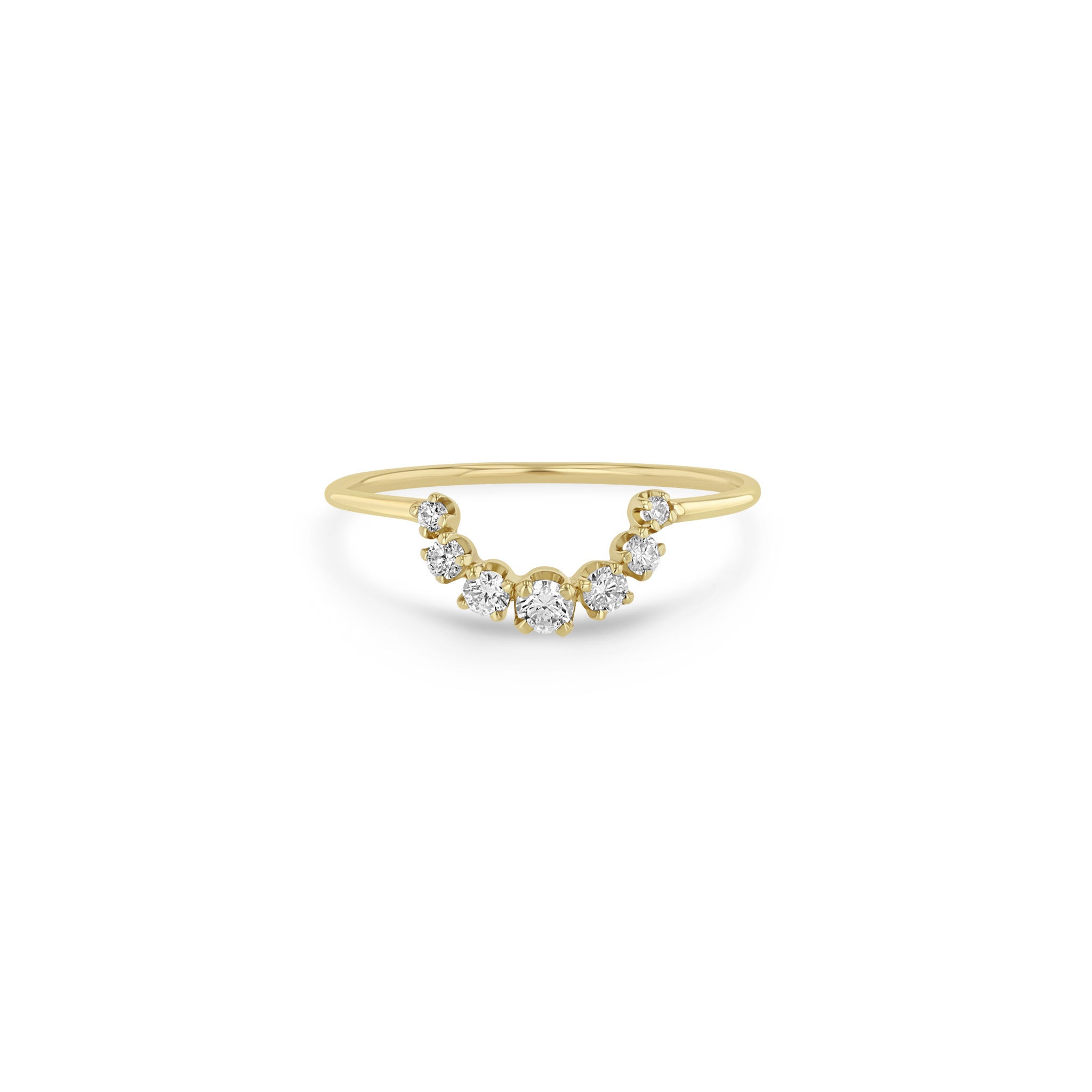 Zoë Chicco 14k Gold Graduated Prong Diamond Arch Ring – ZOË CHICCO