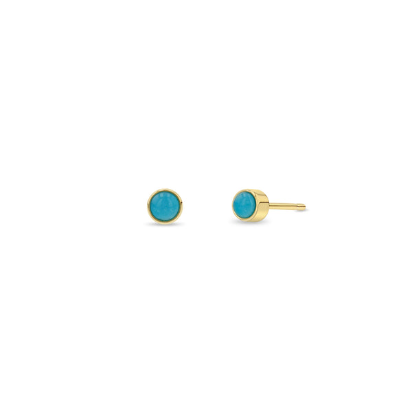 Zoe Chicco 14k Gold Turquoise Bezel Stud Earrings ZOE CHICCO