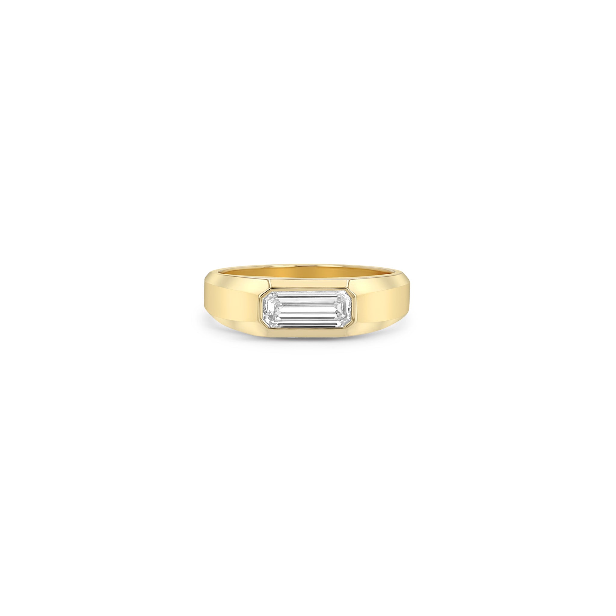 Zoë Chicco 14k Gold One of a Kind Baguette Diamond Signet Ring – ZOË CHICCO