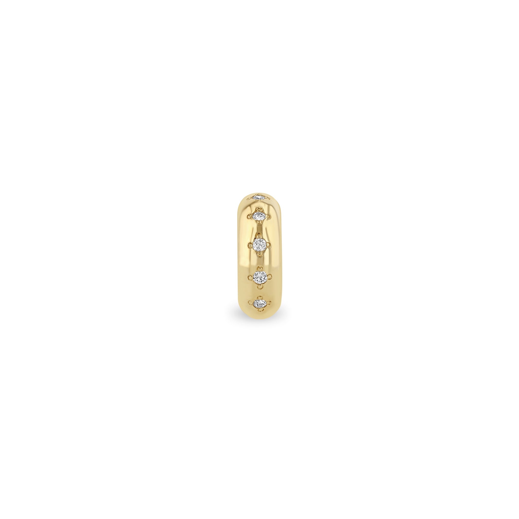 Zoë Chicco 14k Gold 5 Bead Set Diamond Half Round Slide Bead Charm ...