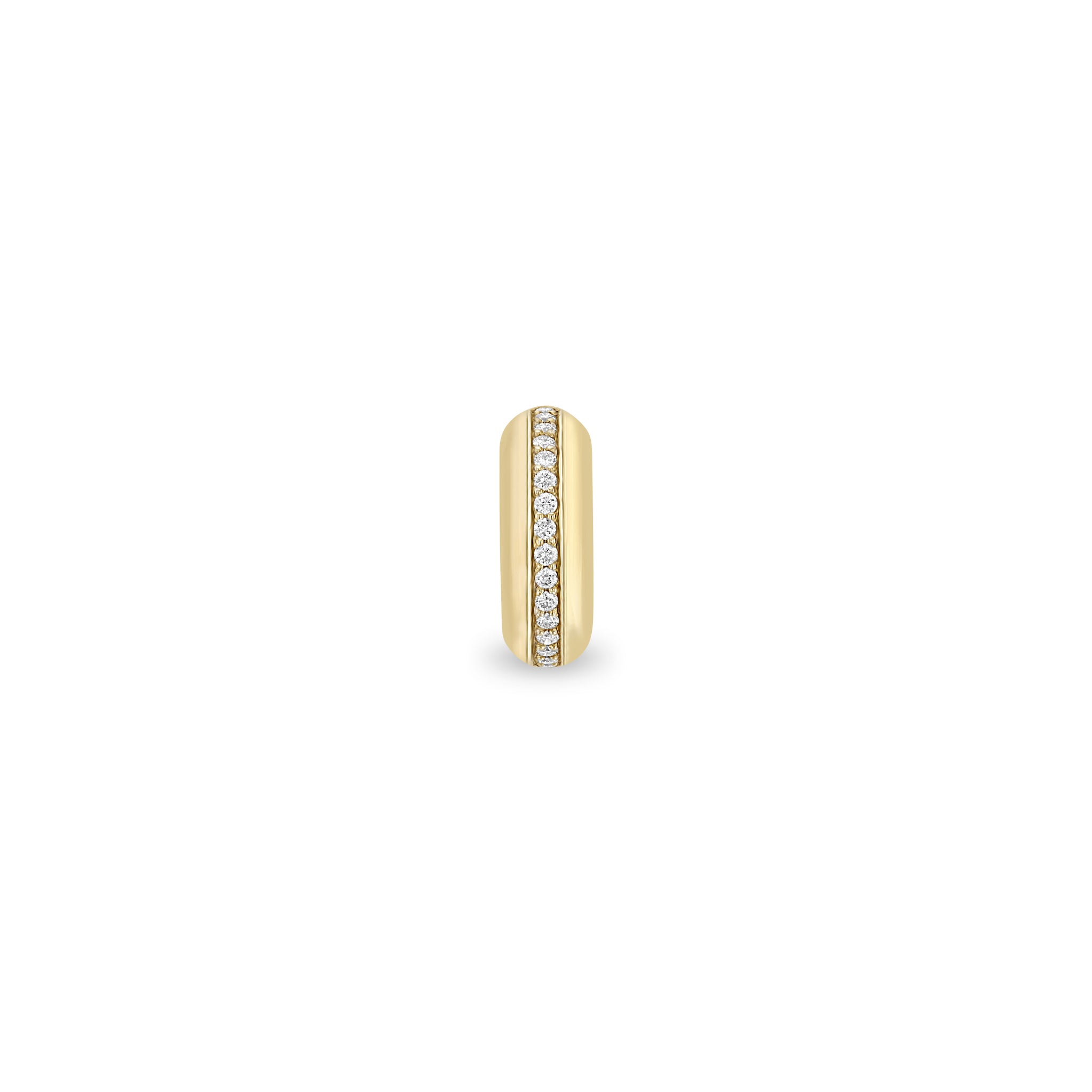 Zoë Chicco 14k Gold Pavé Diamond Line Half Round Slide Bead Charm – ZOË ...