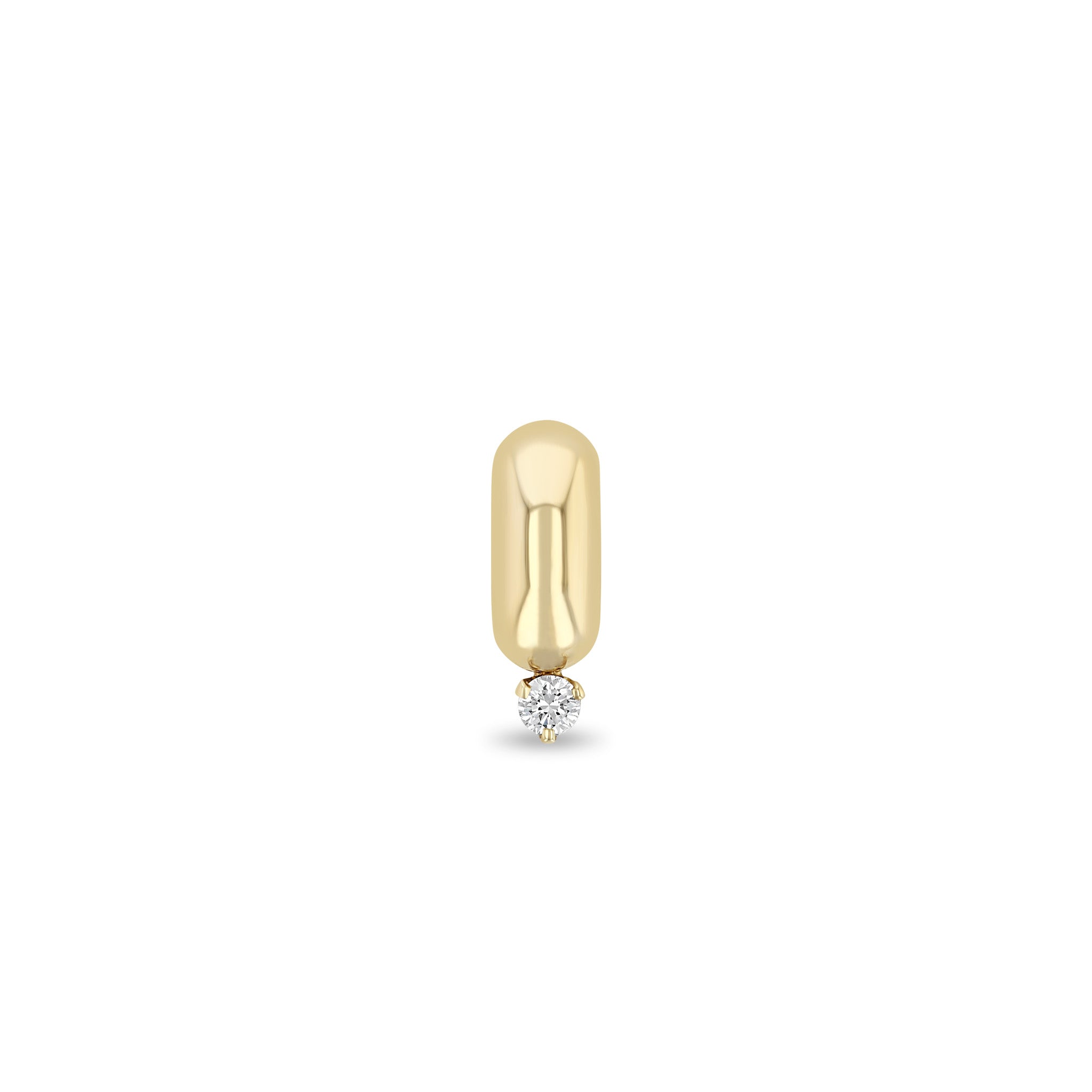 Zoë Chicco 14k Gold Prong Diamond Wide Half Round Slide Bead Charm ...